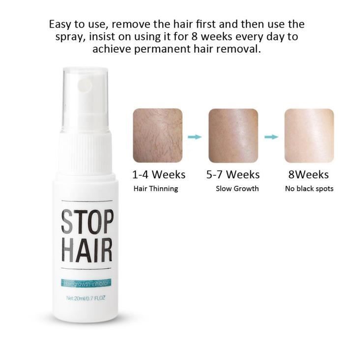 Drfeify Spray inhibiteur de pousse des cheveux Spray de réparation d ...