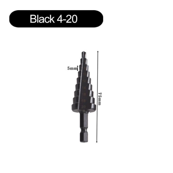 Enclume,Foret étagé à rainure droite HSS,revêtement en titane,coupe ...