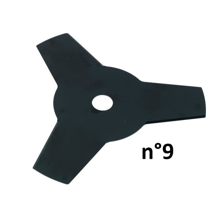 Lame 3 dents - Debroussailleuse - 255 mm - Axe 25 mm - Cdiscount Jardin