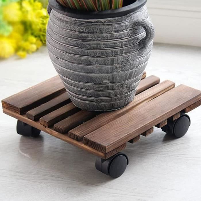 Plateau de jardinière Mobile en Bois Massif avec Roues universelles ...