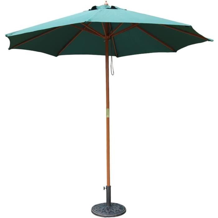 Parasol de Table de Patio extérieur de 9 Pieds avec Poteau en Bois ...