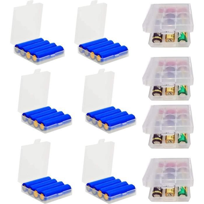 4PCS 18650 Boîte à Piles en Plastique Boites de Rangement,6Pcs Boîtier ...