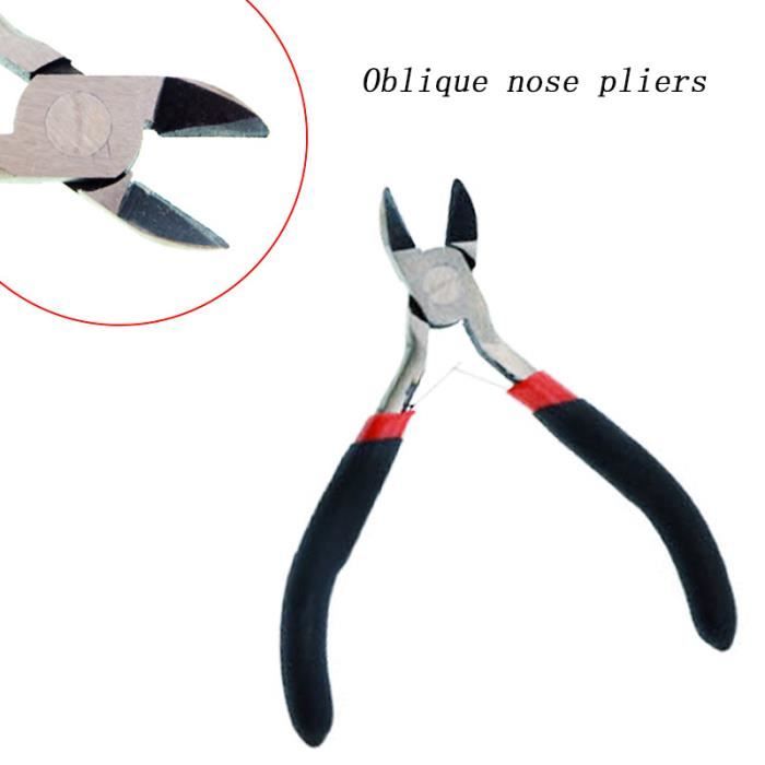 Pack outil a main,Ferronickel Pince à Bout de Nez Rond en Acier Trempé ...