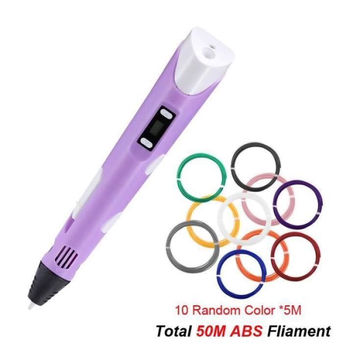 Stylo 3D avec Filament ABS PLA 175mm Kit de stylos d'impression créatifs cadeau de vacances d ...
