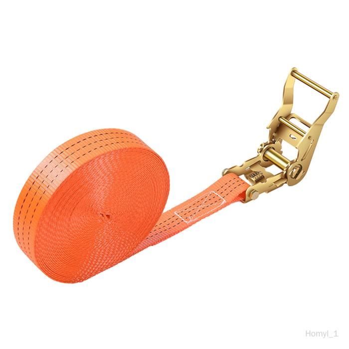 Sangles à cliquet de chargement Sangles d'arrimage Orange sans crochets ...