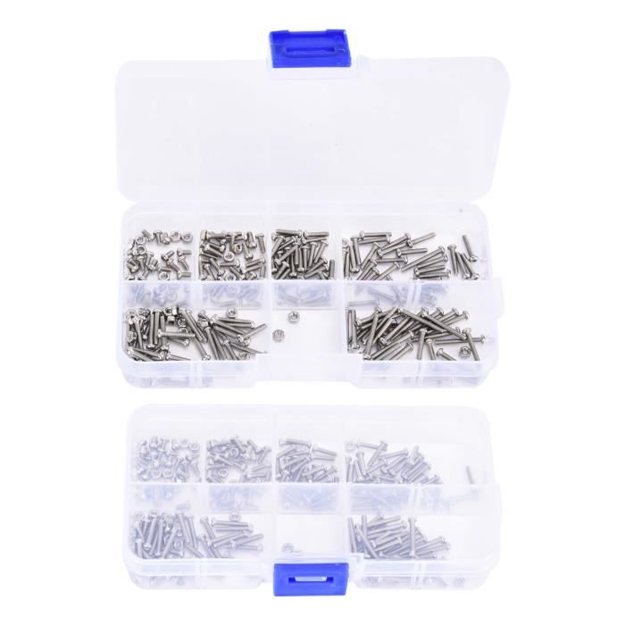 EJ.life 230Pcs Coffret Assortiment de Vis et Ecrous en Acier Inoxydable M2, Fixations ...