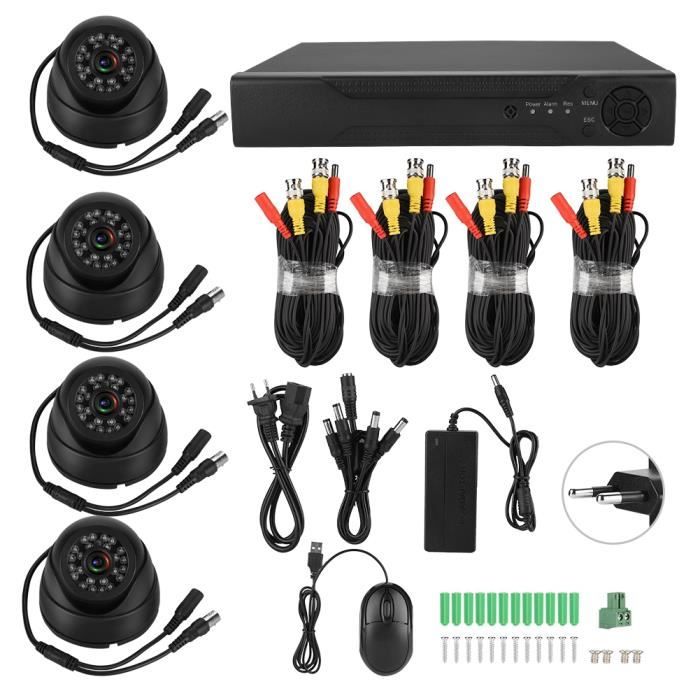 EJ.life Caméra de sécurité 4CH Kit de caméra de sécurité vidéo de ...