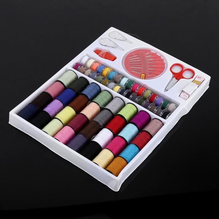 MOO Sewing Kit Measure Tap Scissors Thimble Thread Needle Set Home Use ...
