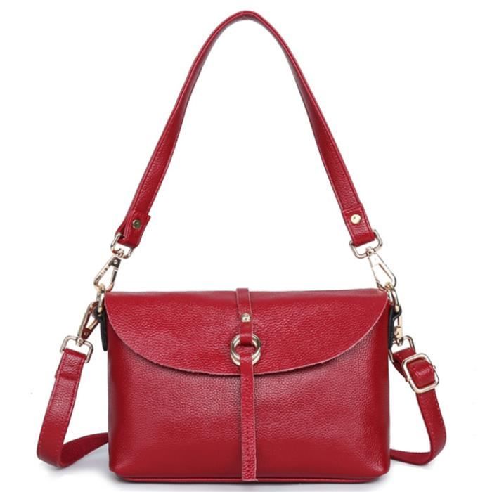 Sac à main Femme - Cuir portable simple et élégant à une épaule rose LC ...