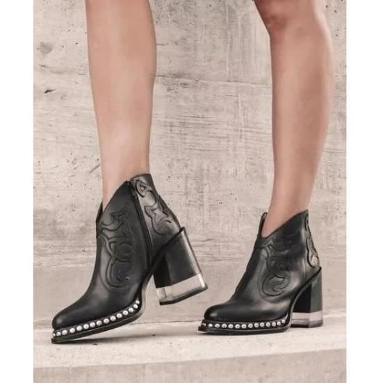 Bottines pour Femme Marque De Luxe Nouvelle Modes mode élégant talon ...