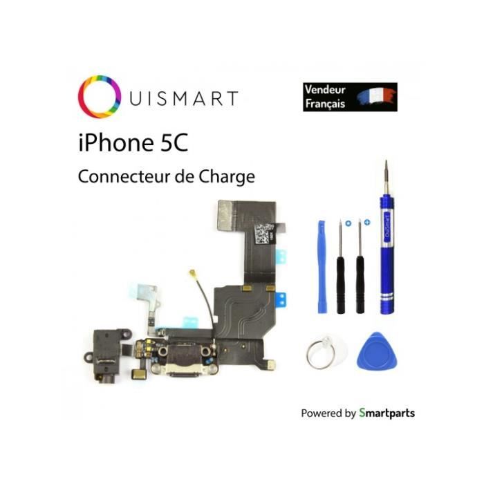 Nappe Dock Connecteur de Charge et Jack pour iPhone 5C Noir - OuiSmart - Cdiscount Téléphonie