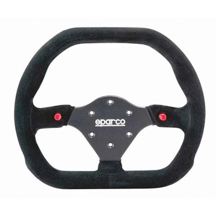 Volant - SPARCO RACING - Plat - Noir - Compatible avec voitures de ...