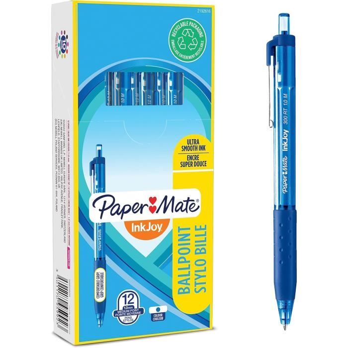 Paper Mate stylo bille rétractable InkJoy 300 RT pointe moyenne 1 mm ...