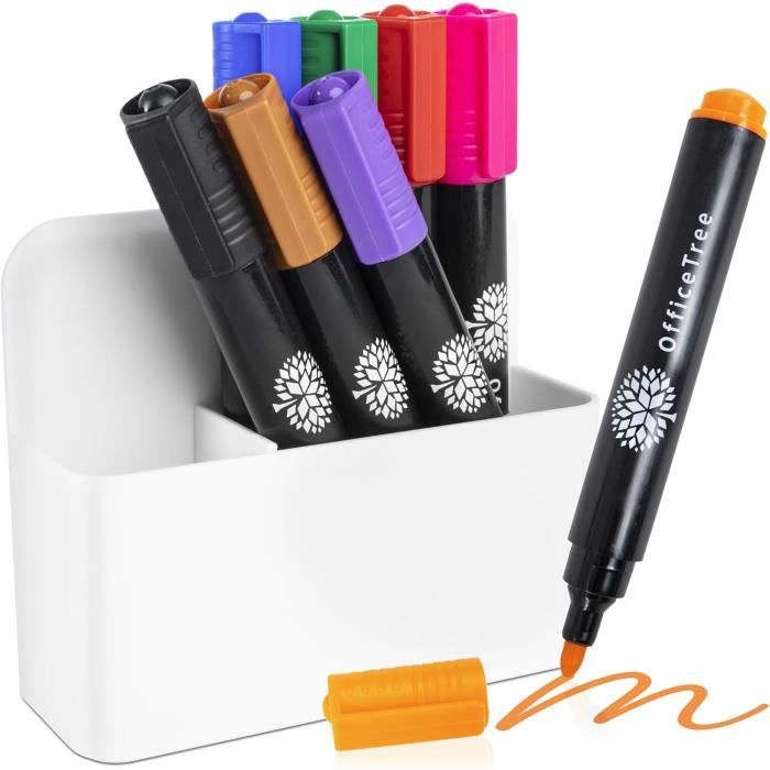 Porte Crayon Magnétique Avec 8X Feutres Tableau Blanc - Porte-Crayons Magnétique Accessoire ...