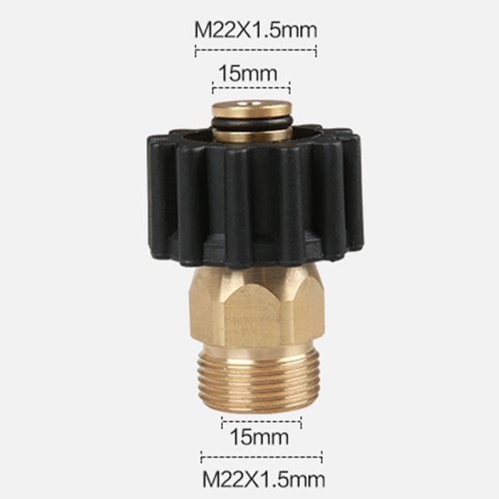 Size D -Adaptateur pour nettoyeur haute pression, Kit de connexion rapide pivotant, connecteurs ...