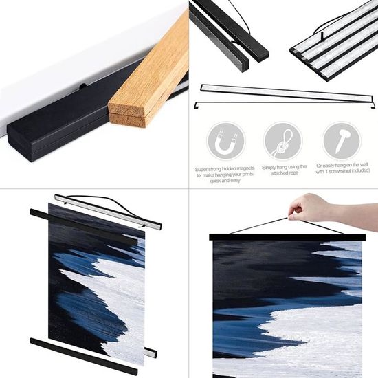 Cadre Poster Magnétique 140 CM, 140x100 140x70 Cadre Photo Aimanté en ...