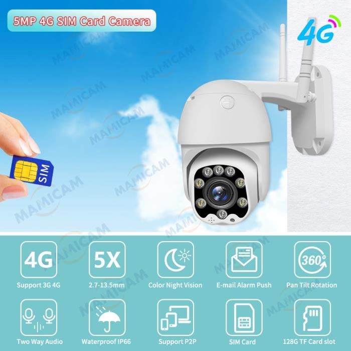 5MP 4G Ajouter 128G SD - Prix de l'UE - 2,7-13,5 mm - Caméra de ...