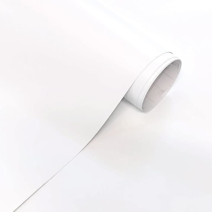 Papier Adhesif Pour Meuble Blanc Mat Film Adhesif Pour Mur Cuisine ...