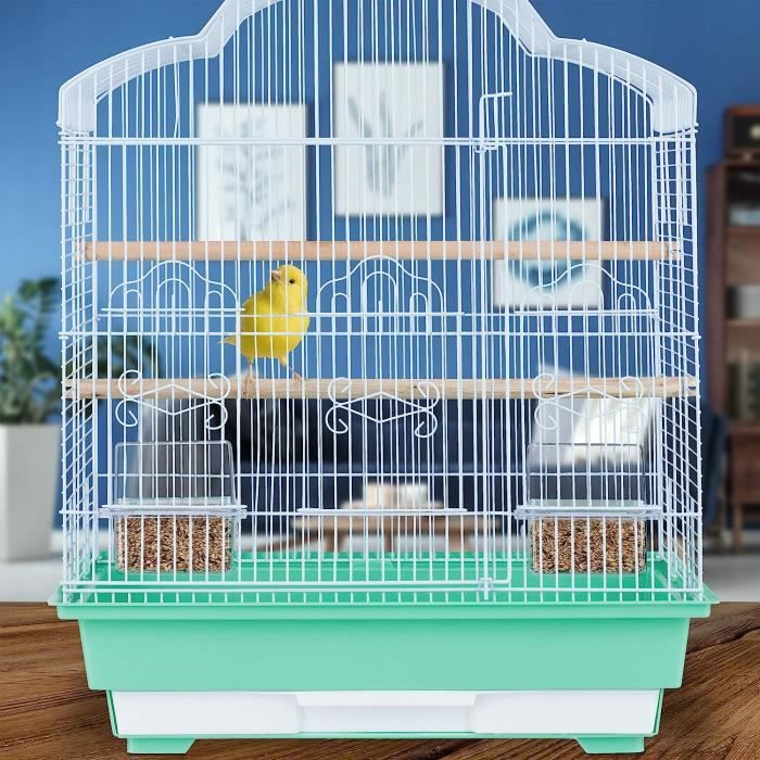 Cage à Oiseaux, métal, pour de Petits canaris, perchoirs & mangeoires ...