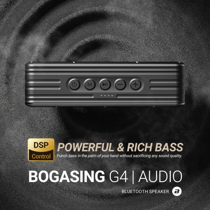 BOGASING G4 Enceinte Bluetooth Puissante, Enceintes Portable avec ...