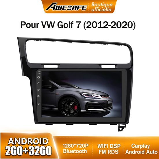 AWESAFE Autoradio Android 13 pour VW Golf 7 (2012-2020) 2Go+32Go 10'' Écran Tactile Bluetooth ...
