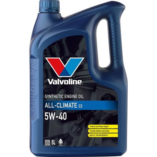 Valvoline Huile moteur All-Climate C3 5W-40 5L - Lubrifiant synthétique ...