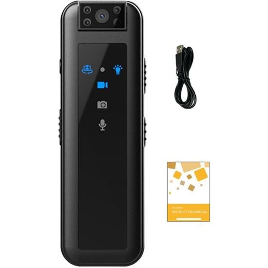 Mini Caméra Corporelle 1080P,Enregistreur Portatif - Avec Clip Cs07 Dv ...