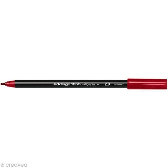 Feutre calligraphie Edding 1255 2.0 Rouge cramoisi Stylo feutre pour ...