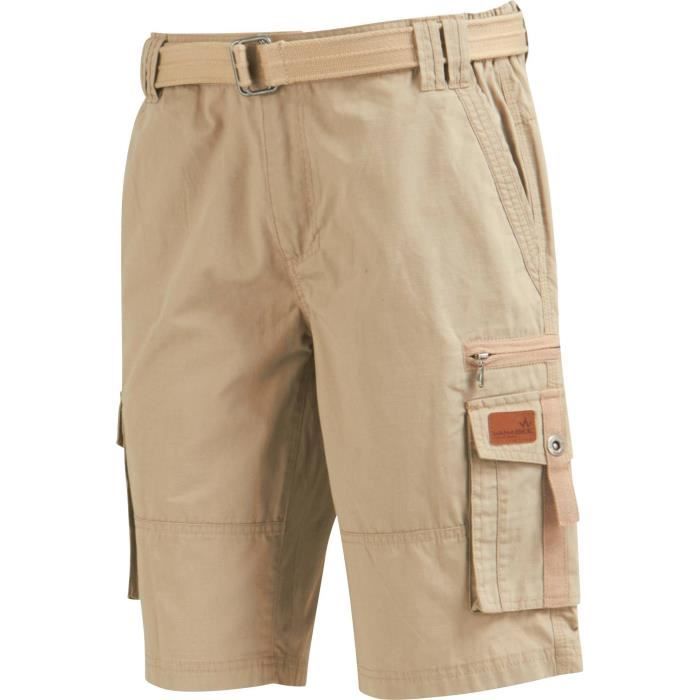 WANABEE Short - Homme - Beige Beige - Cdiscount Prêt-à-Porter