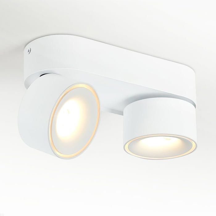 2X12W LED Spots de Plafond Orientables Barre de Spots Pivotants ...