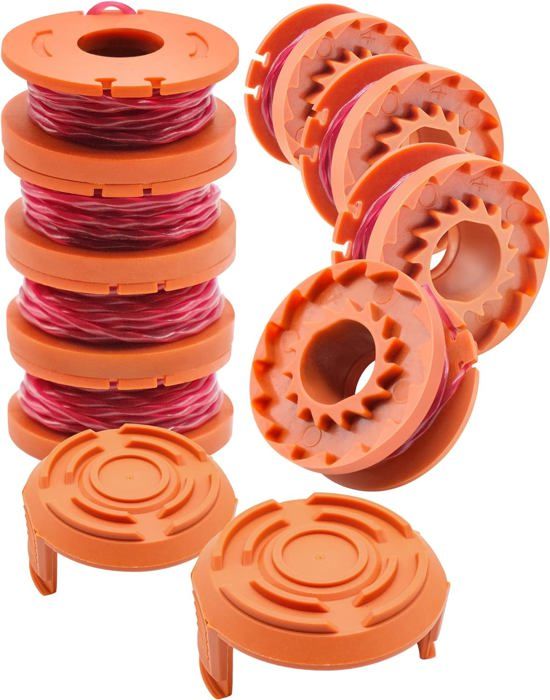 Bobine Fil Coupe Bordure, 8 Bobine de Fil Debroussailleuse avec 2 Couvercles, Longueur 3,00 m ...