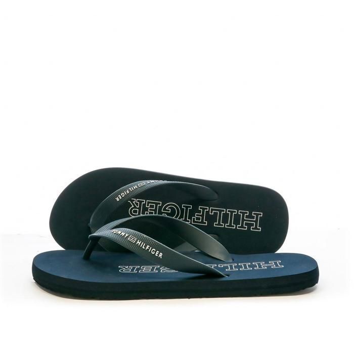 Tongs Marine Homme Tommy Hilfiger Rubber Marine - Cdiscount Chaussures