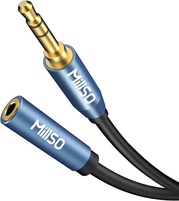 Rallonge Jack Audio, Jack Stéréo Câble 3.5mm Mâle Vers Femelle d ...