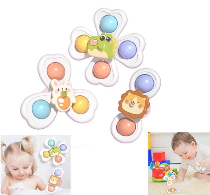 JOUET DE BAIN Bébé 3PCS Jouets À Ventouse pour Bébé,Jouets Tournants ...