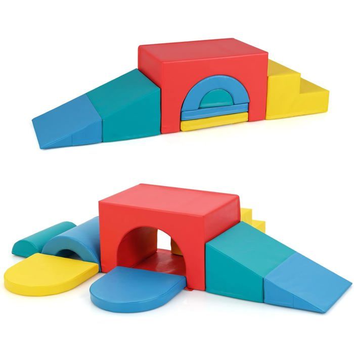 GOPLUS 8 PCS Parcours Motricité Bébé en Mousse, Module Motricité Bébé ...