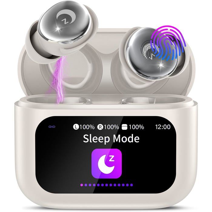 Ecouteurs Bluetooth Sans Fil, 48H Ecouteur Sommeil Avec Écran Tactile ...
