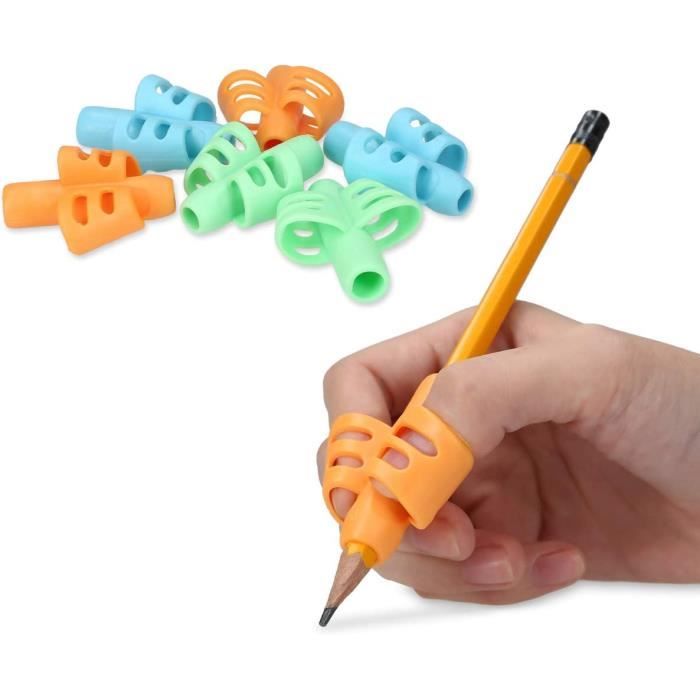 Aide écriture enfant - Set 6x aide écriture Ø 6 mm en silicone pour ...