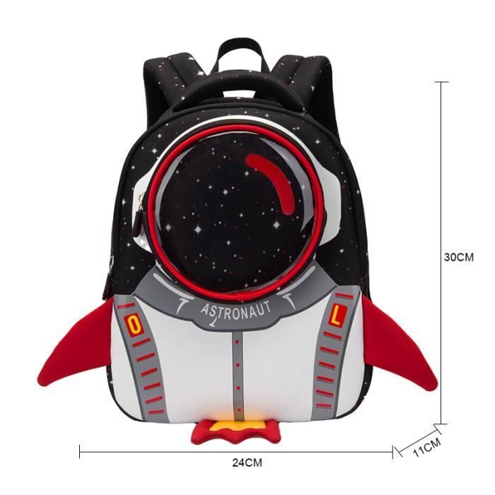 Black m - 2021 New 3D Rocket Kids Backpack Anti-lost Astronauts School ...