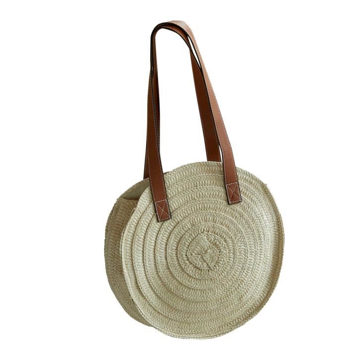 Sac forme ronde paille - Cdiscount Bagagerie - Maroquinerie