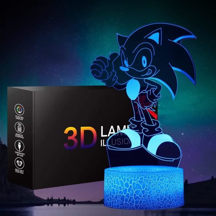 Anime Night Light 3D Illusion Lamp With 16 Changing Colours,Colour With ...