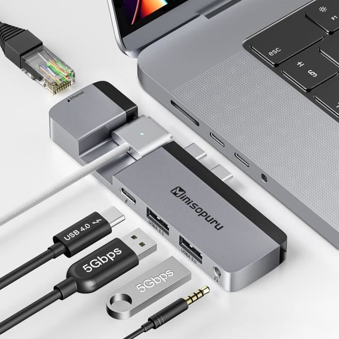 Hub Usb C Pour Macbook Pro 14 16 Pouces, Usb Hub Multiport Adapter For ...