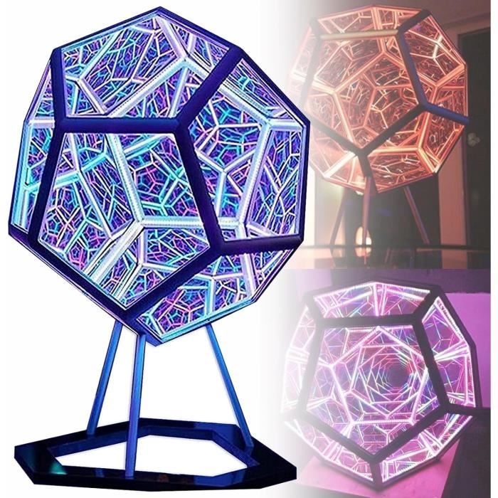 Infinity Dodecahedron Color Art Light, 3D Creative And Cool Space Led ...