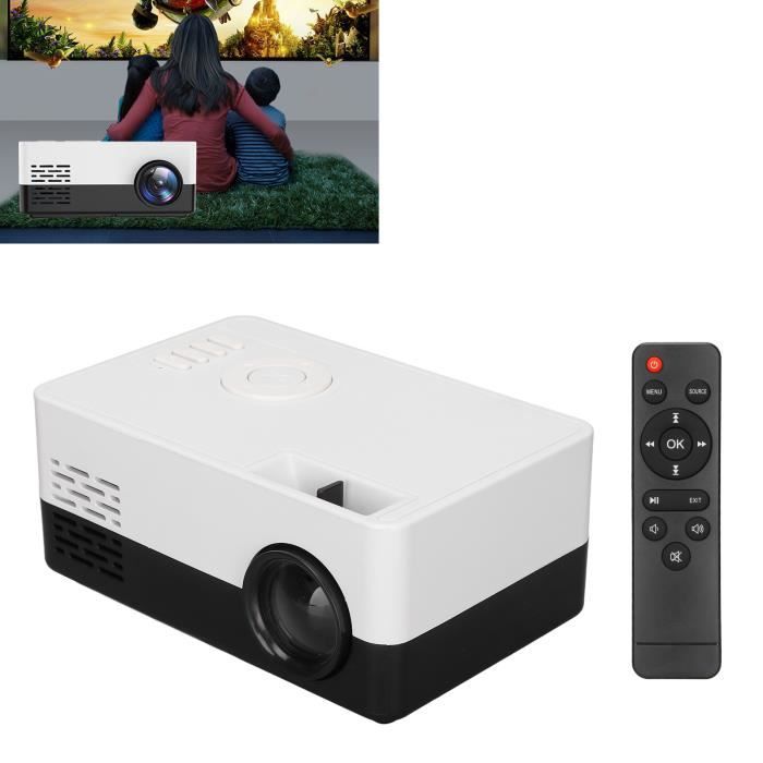 HURRISE Mini projecteur domestique Mini projecteur LED Portable pour la ...
