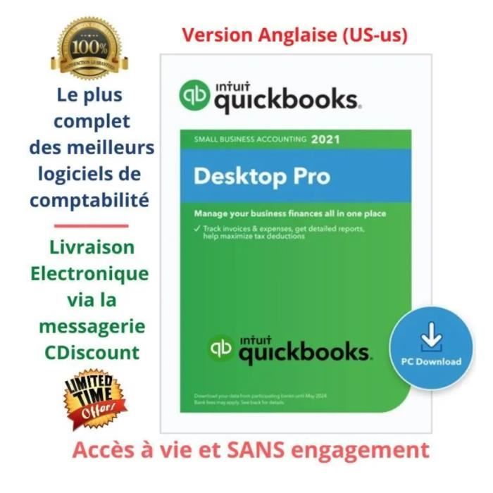 Intuit QuickBooks Desktop Pro 2021 - Accès à vie - Logiciel de ...