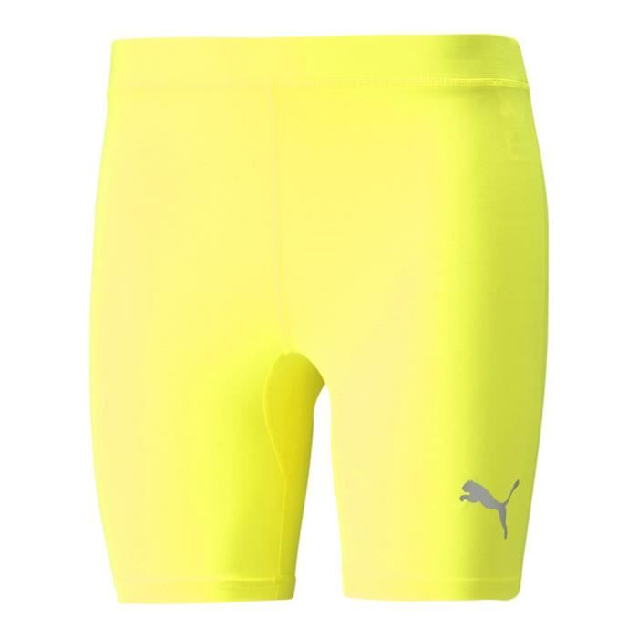 Short de compression Jaune Fluo Homme Puma Basela - Cdiscount Sport