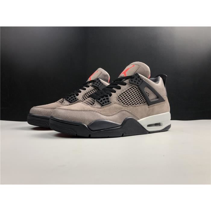 NIKEEEs-Air-Jordans 4 Retro Taupe Haze DB0732-200 hommes femmes noir ...