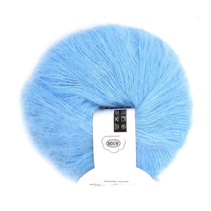 Omabeta Fil de laine angora Tricot de Fil Long en Laine Mohair Doux d ...