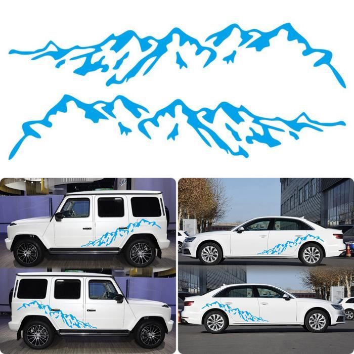 Autocollant - QINGQUE - 180x35cm - Vinyle Bleu - Waterproof - Amovible ...