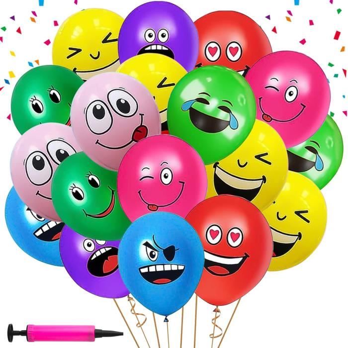 Lot De 100 Ballons Emoji, Ballon À Hélium De 12 Pouces, Série D ...