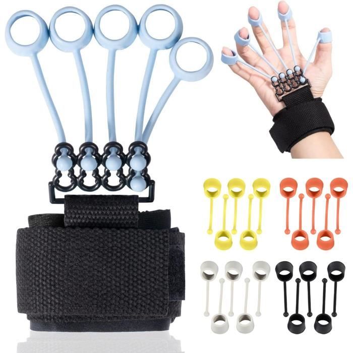 Musculation Main Hand Grip 6 Pieces Finger Exerciser Stretcher ...